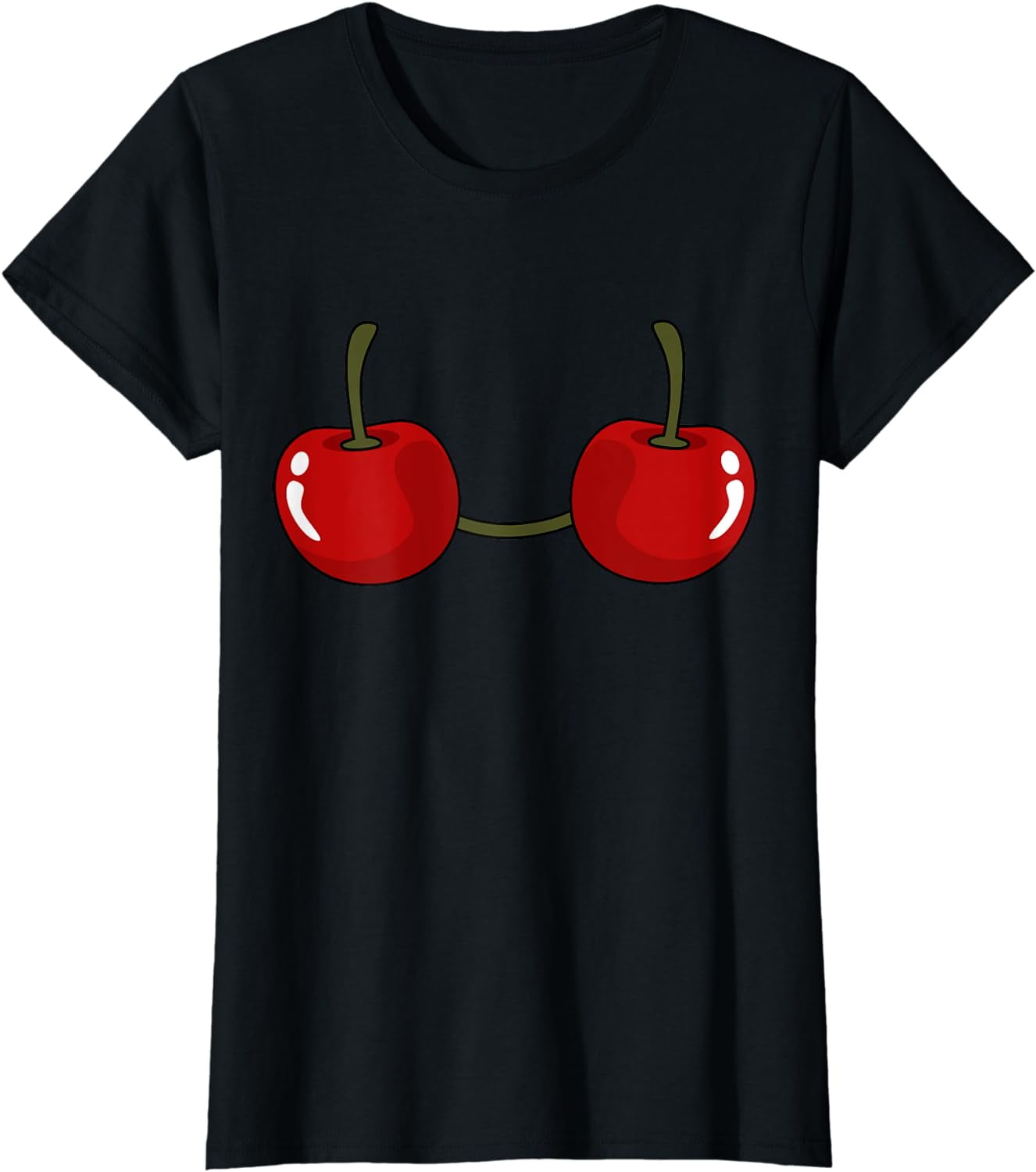Cherry Bra Costume Cute Easy Vegetable Halloween Gift T-Shirt - Walmart.com
