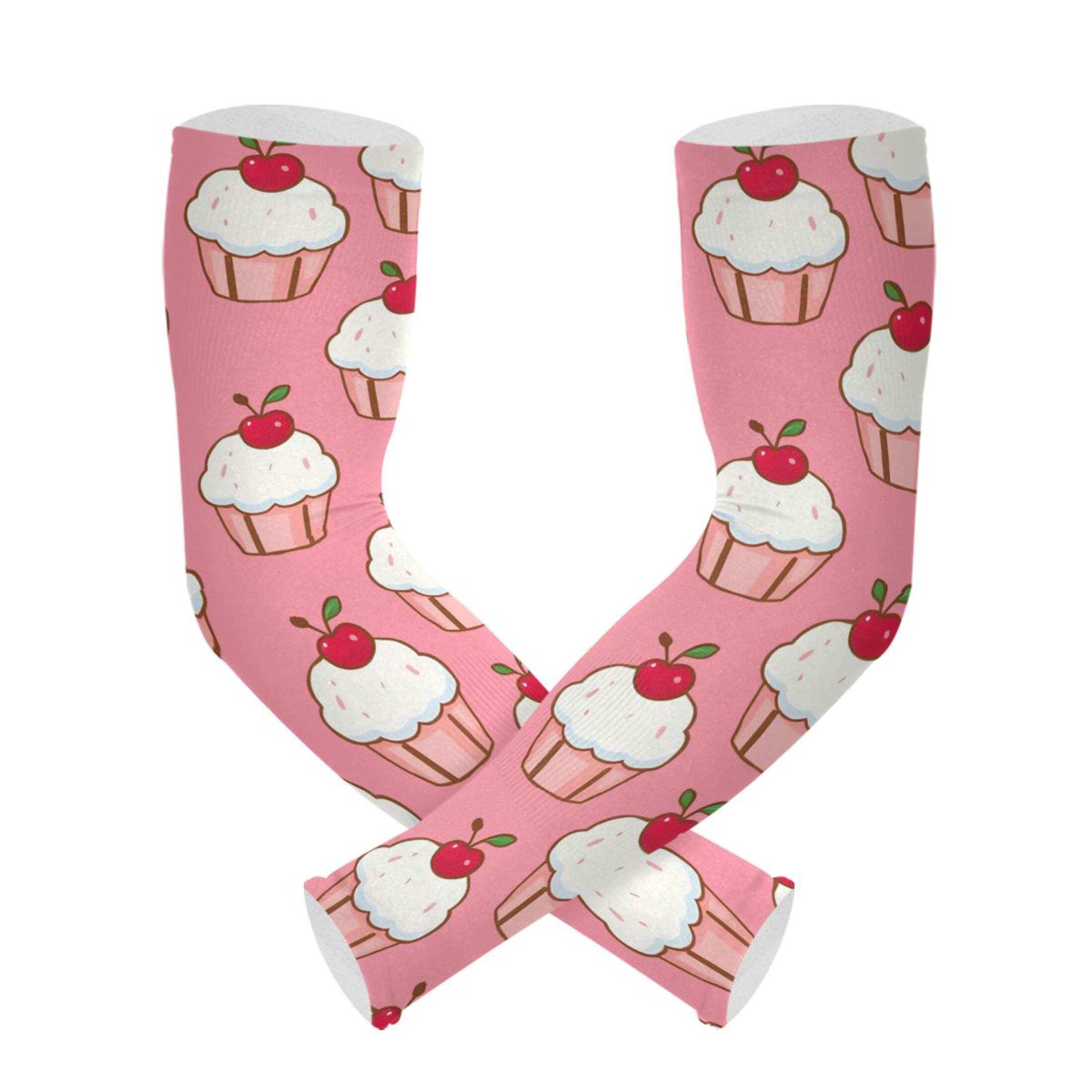 Cherry Cake UV Protection Cooling Arm Sleeves, Compression Sun Sleeves ...