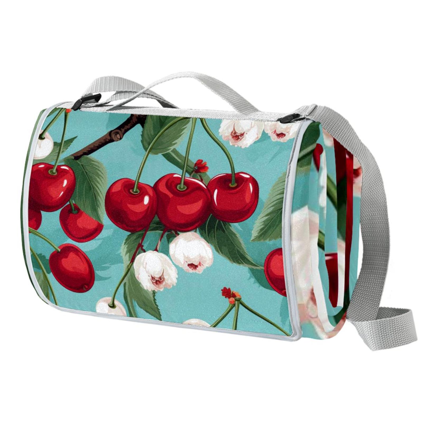 Cherry Canvas Picnic Mat for Outdoor Activities - Waterproof and ...