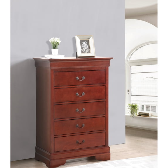 Cherry Chest for Bedroom | Featuring Curved Mouldings | Metal Center ...