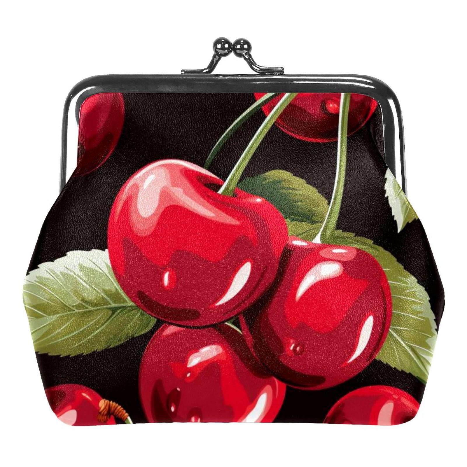 Cherry Coin Purse Kiss Lock Change Purse Vintage Trinkets Pouch ...