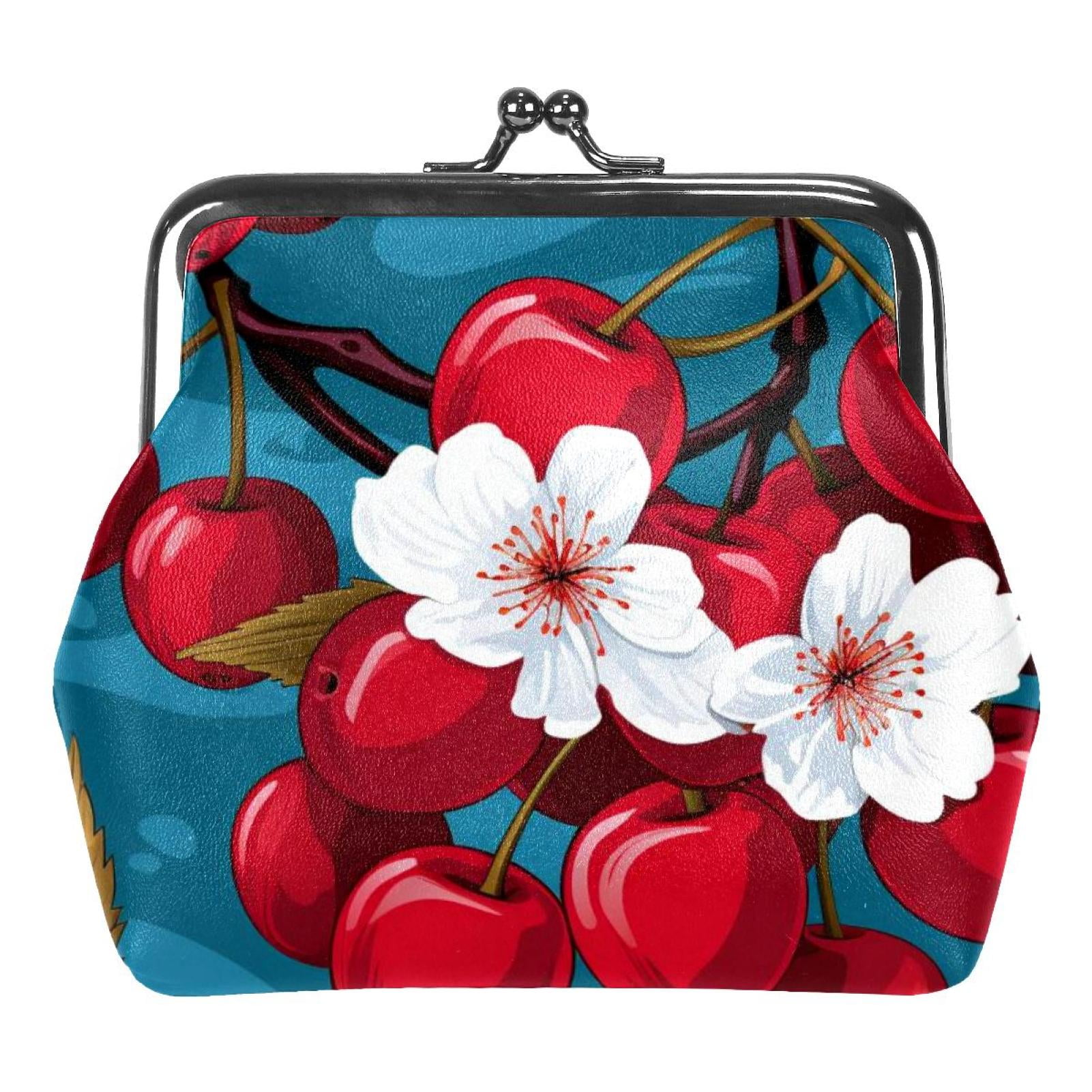 Cherry Coin Purse Kiss Lock Change Purse Vintage Trinkets Pouch ...