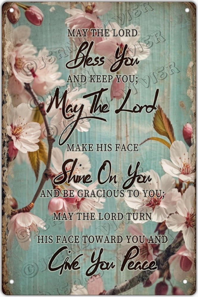 Cherry Decor May the Lord Bless You and Keep You Vintage Metal Sign ...