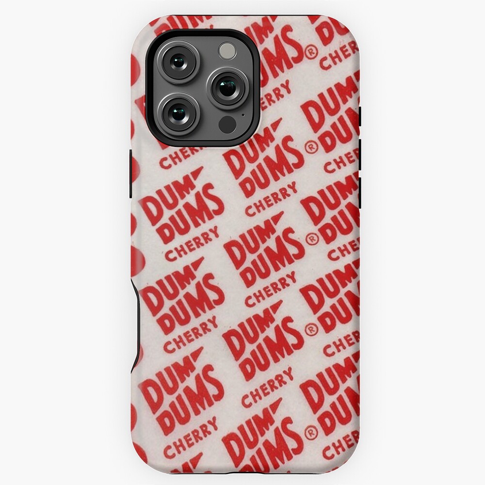 Cherry Dum Dum Candy Inspired Art iPhone Case 17 16 15 14 13 12 11 Pro ...