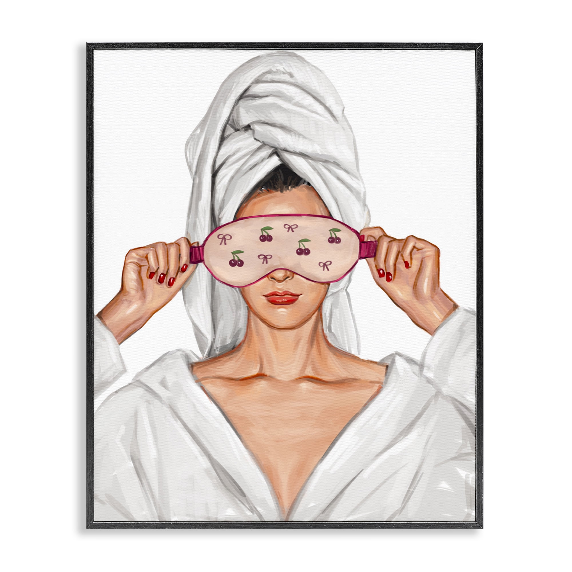 Cherry Eye Mask Fashionista Black Framed Giclee Art, design by Ziwei Li ...
