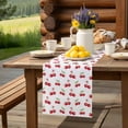 Cherry Farm Fruit Seamless Table Runner 60 Inch Long Green Leaves Table ...