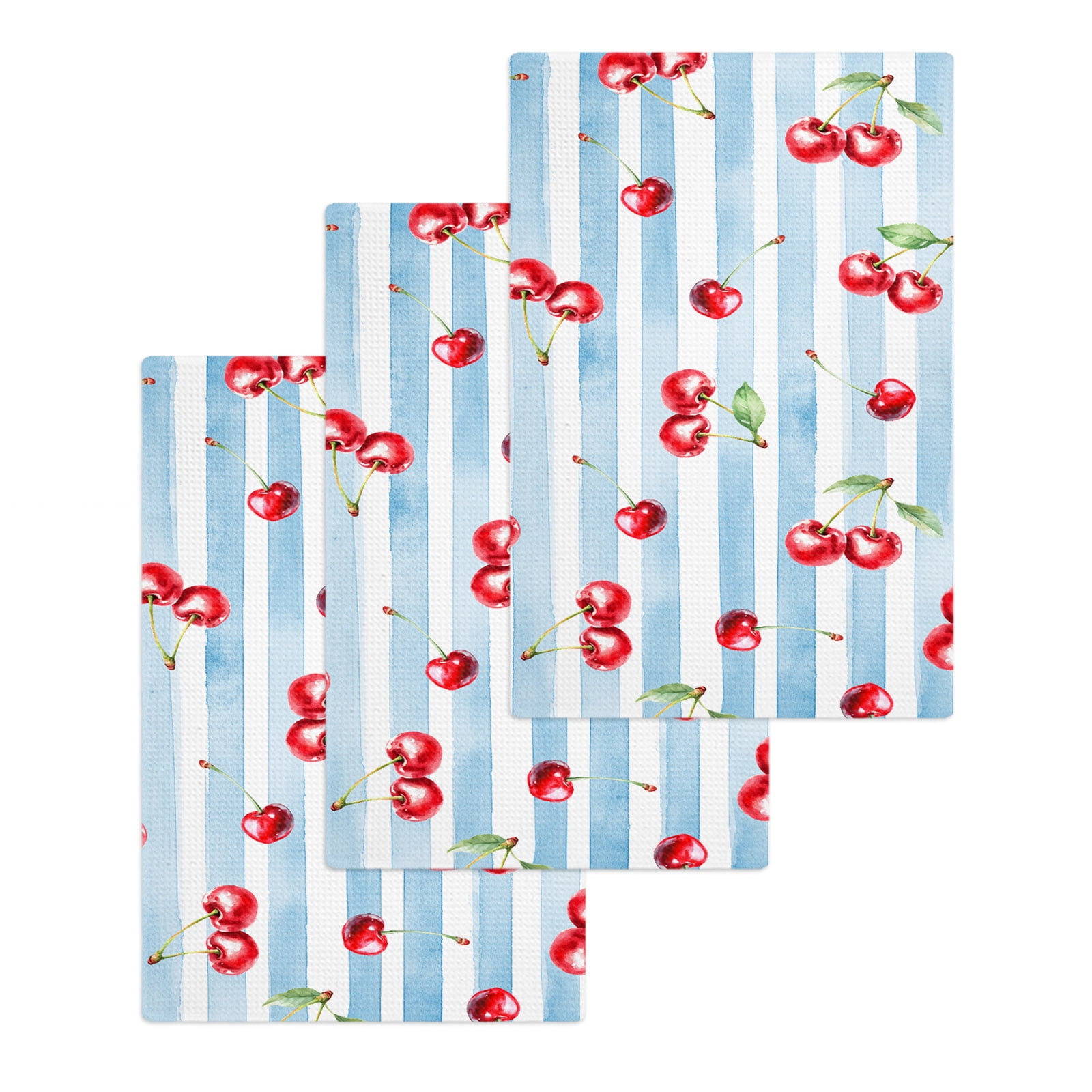 Cherry Farmhouse Kitchen Dish Towels for Drying Dishes Set of 3, Spring ...
