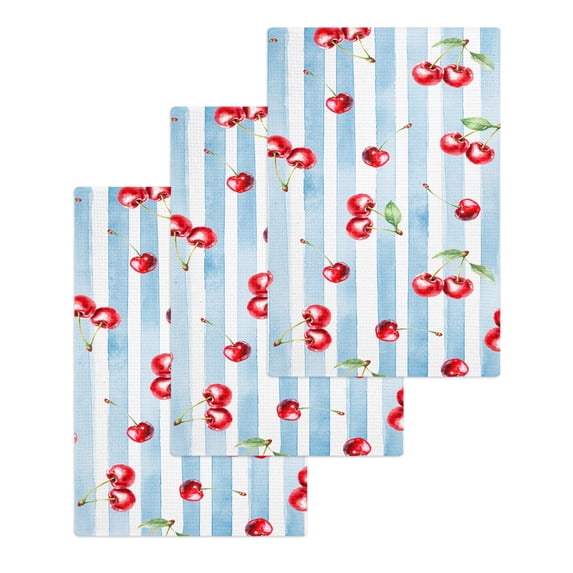 Cherry Farmhouse Kitchen Dish Towels for Drying Dishes Set of 3, Spring ...