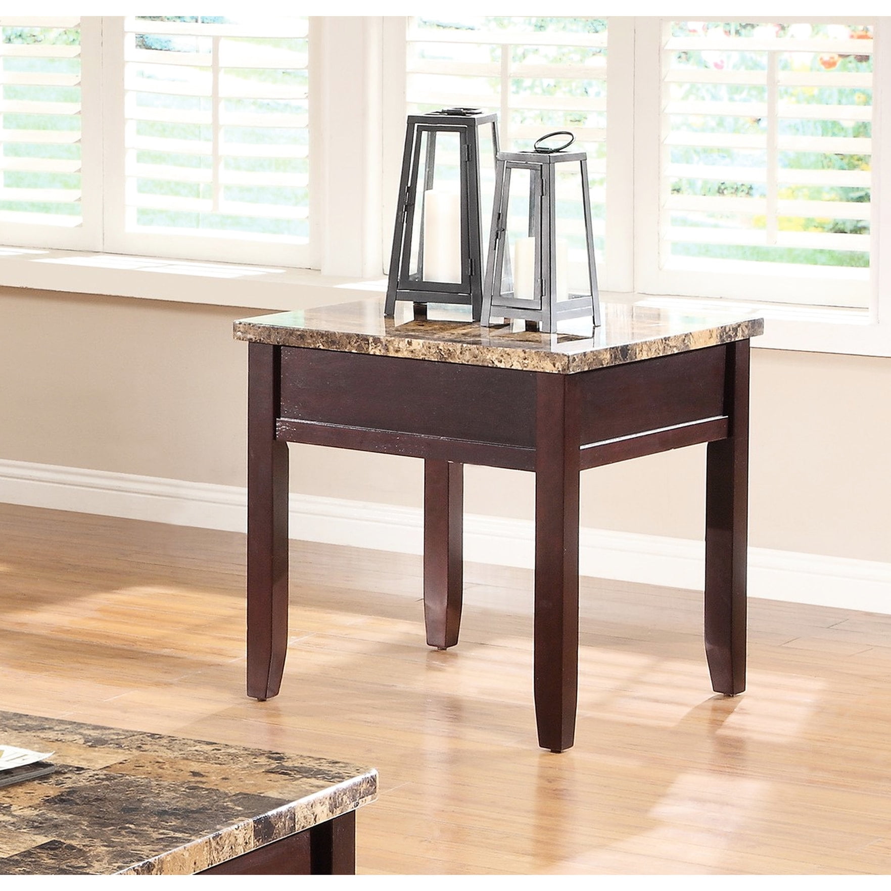Cherry Finish Appearance - Contemporary Style - Living Room Setting ...