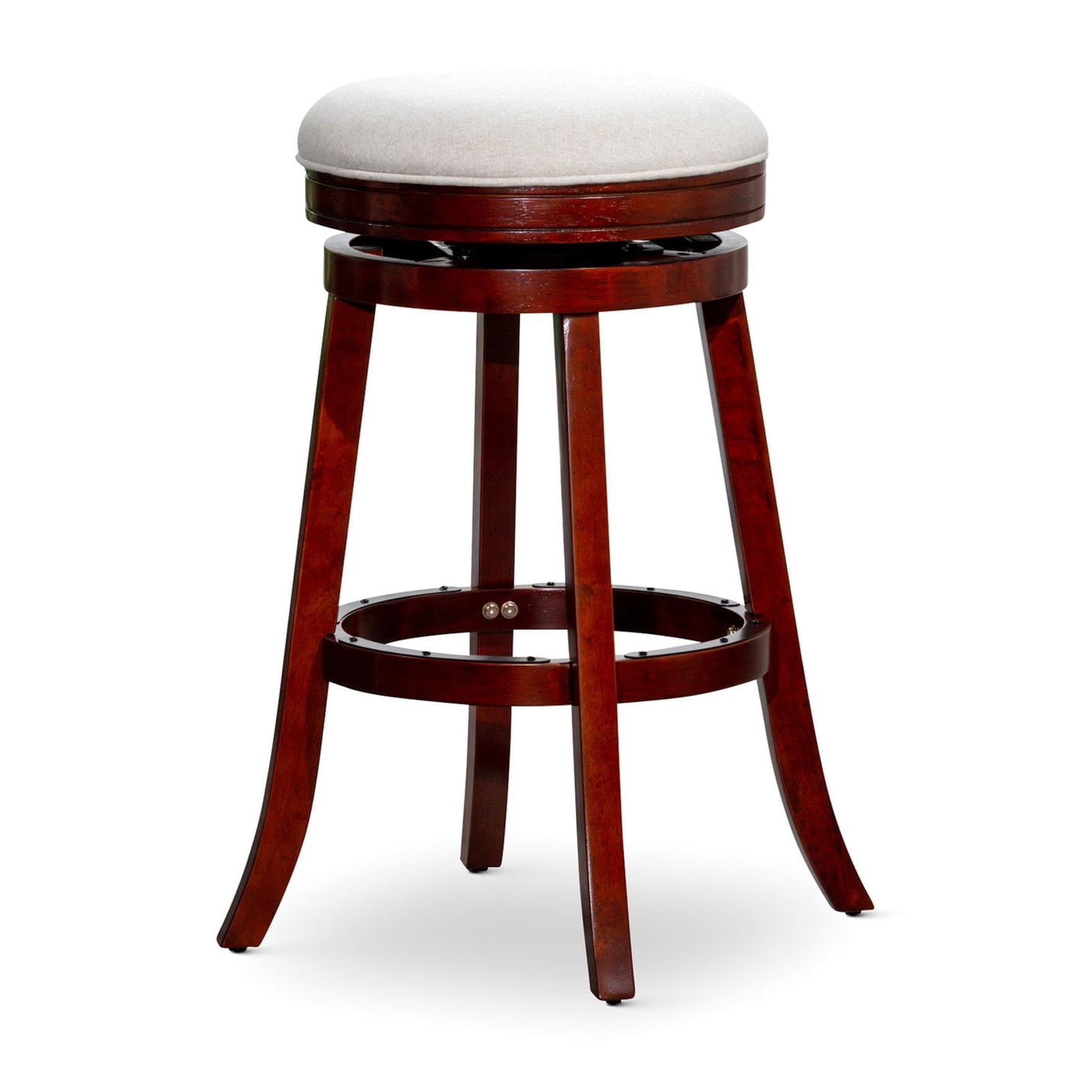 Cherry Finish, Round Footrest with Plates - Stable Structure - Wine Bar ...