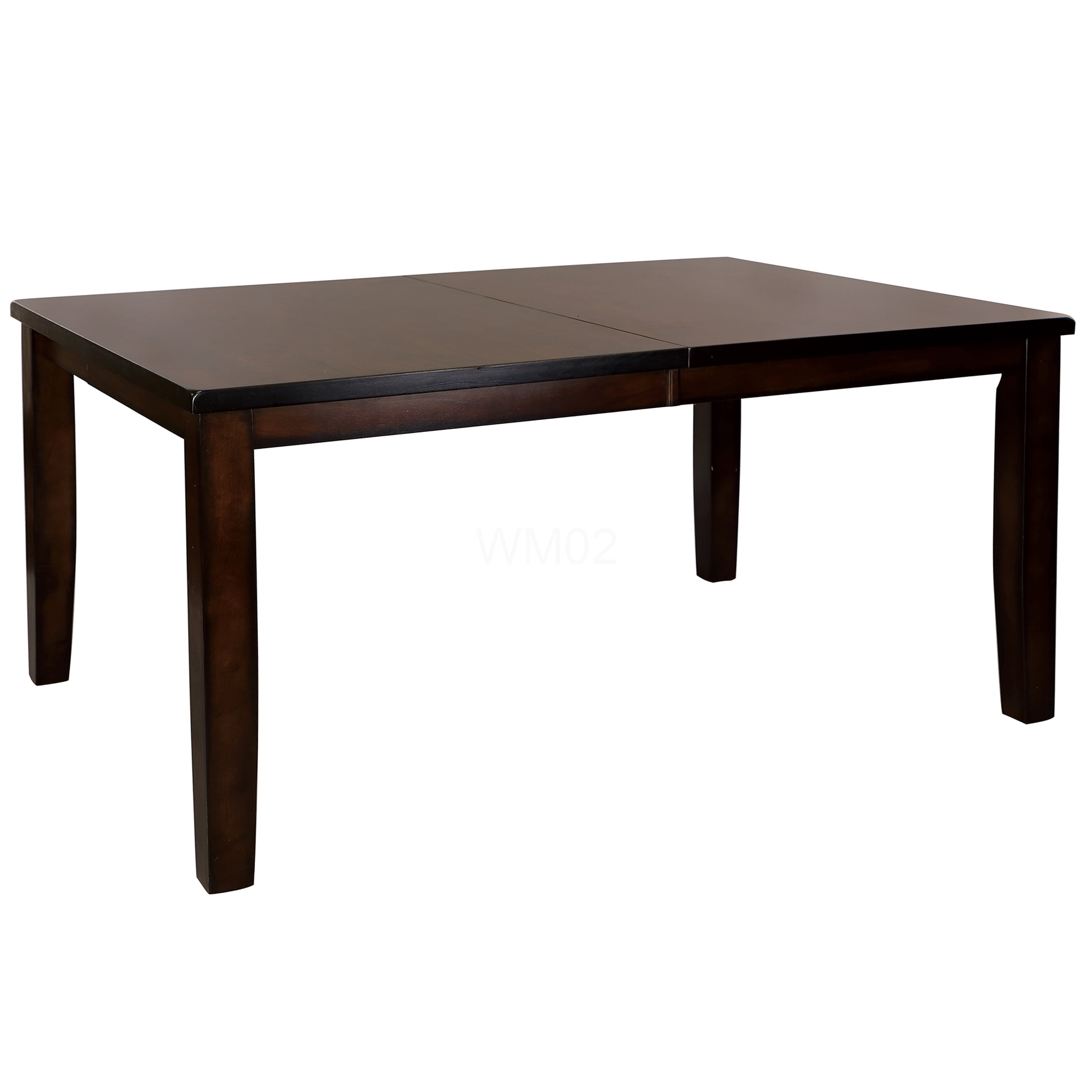 Cherry Finish Transitional Dining Table with Extension Leaf for 6 ...