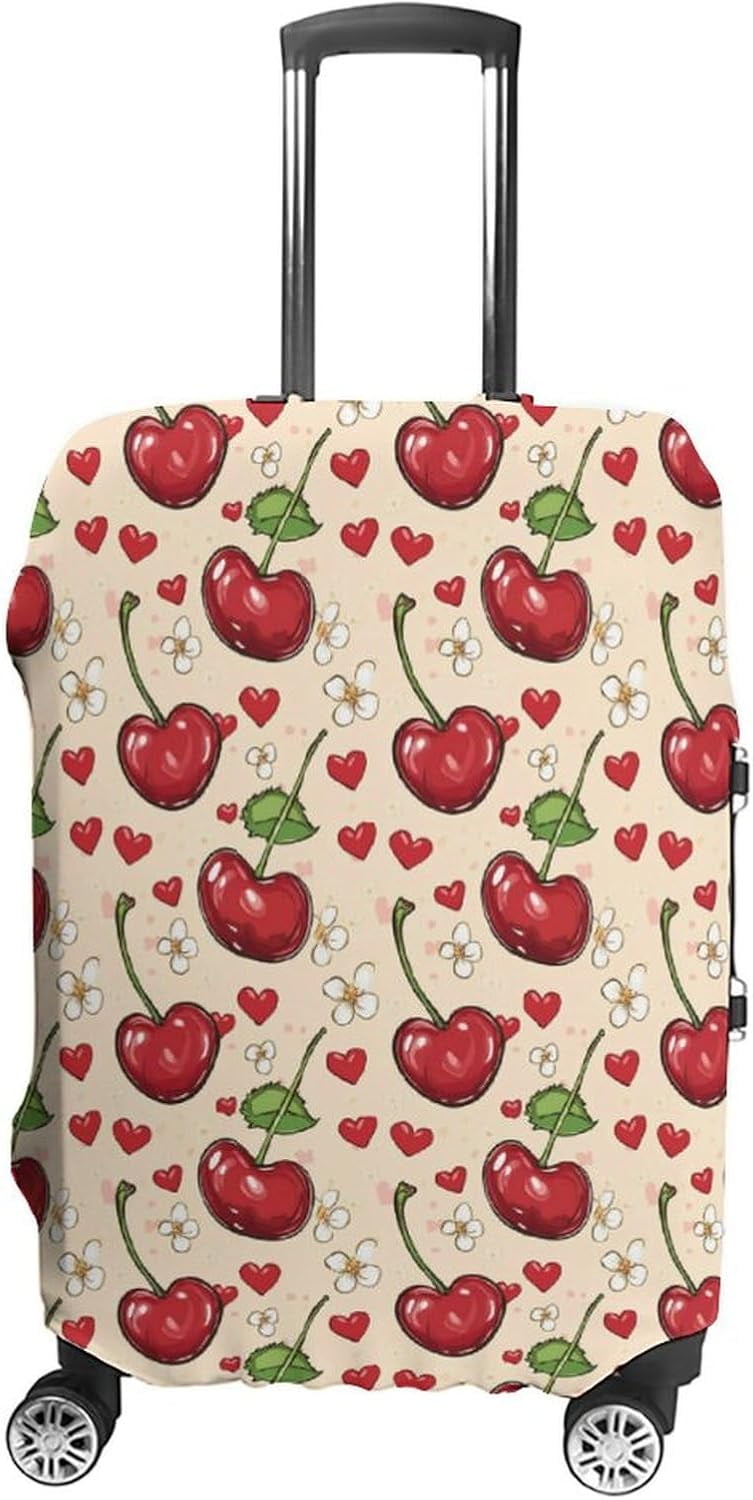 Cherry Flower Heart Luggage Cover Cute Travel Suitcase Cover Protective ...