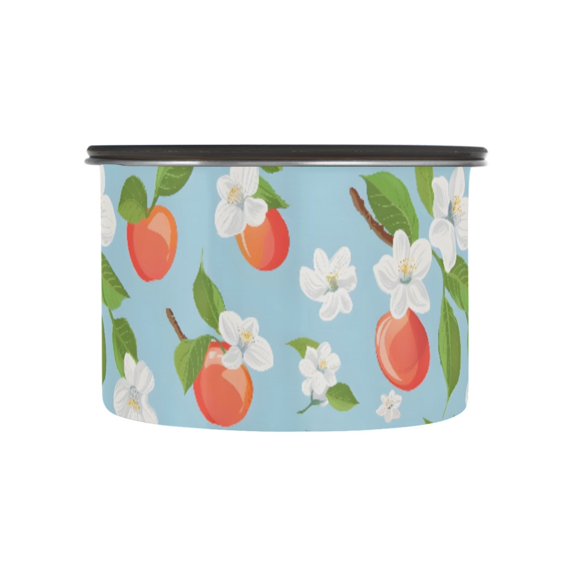 Cherry & Flowers Airtight Coffee Bean Canister 17oz Food Storage ...