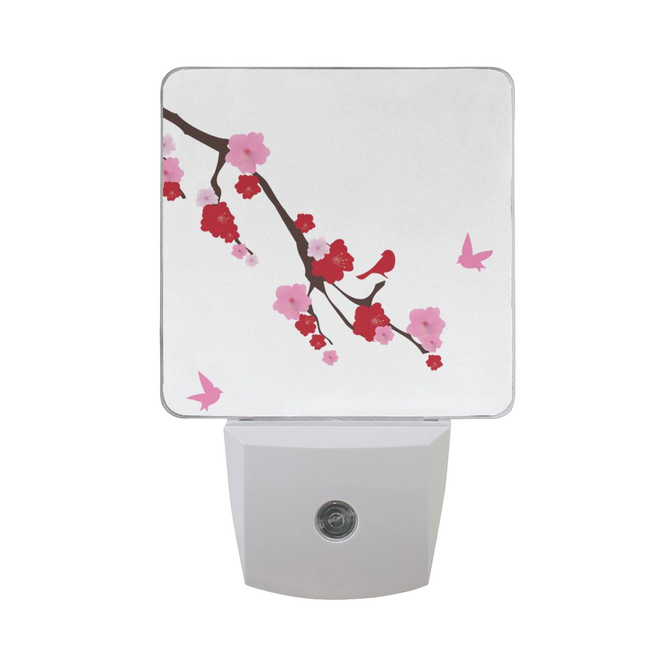 Cherry Flowers with Birds Night Light LED Dusk to Dawn Auto Sensor ...