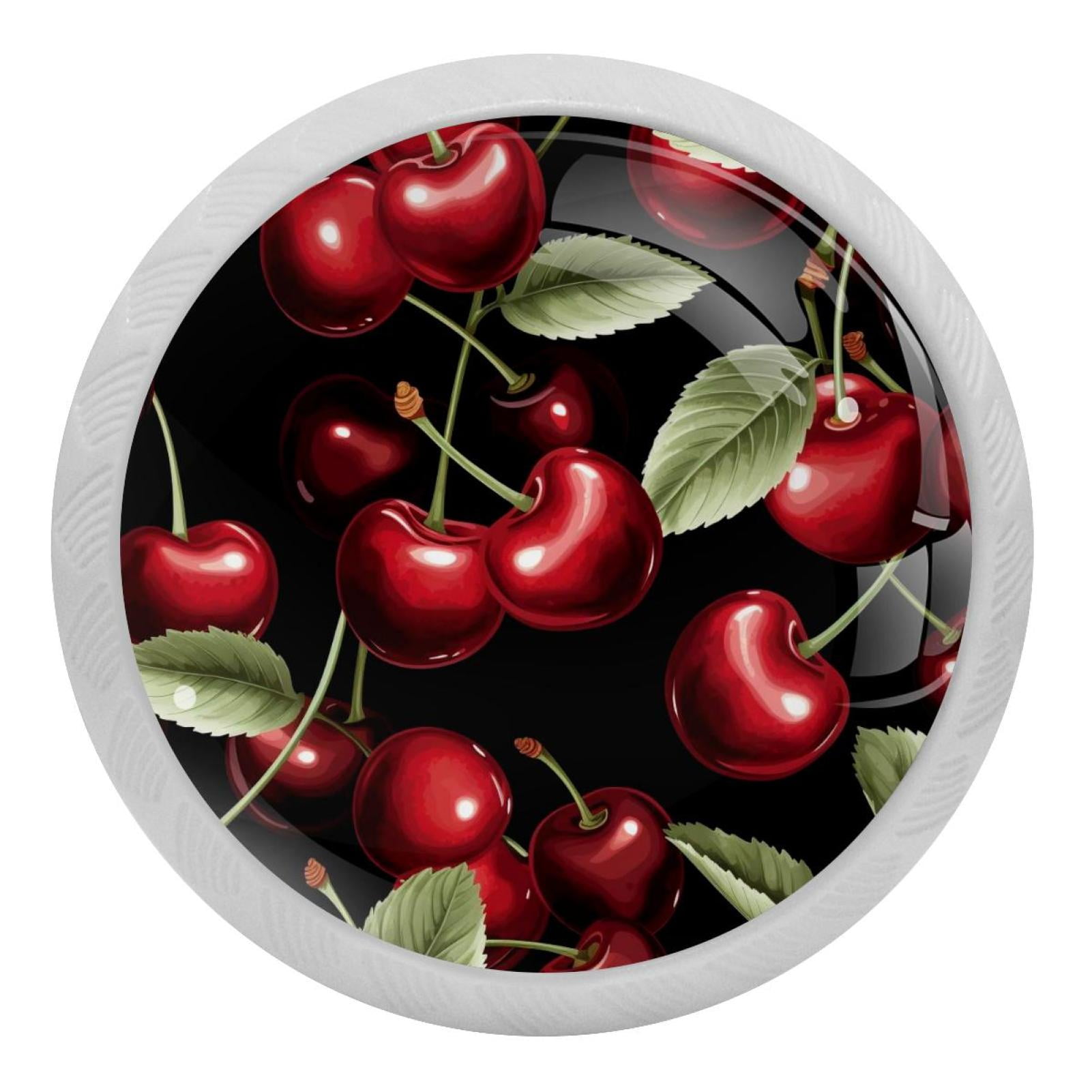 Cherry Fluorescent Drawer Pulls 4-Pack: Glow-in-the-Dark Round Cabinet ...