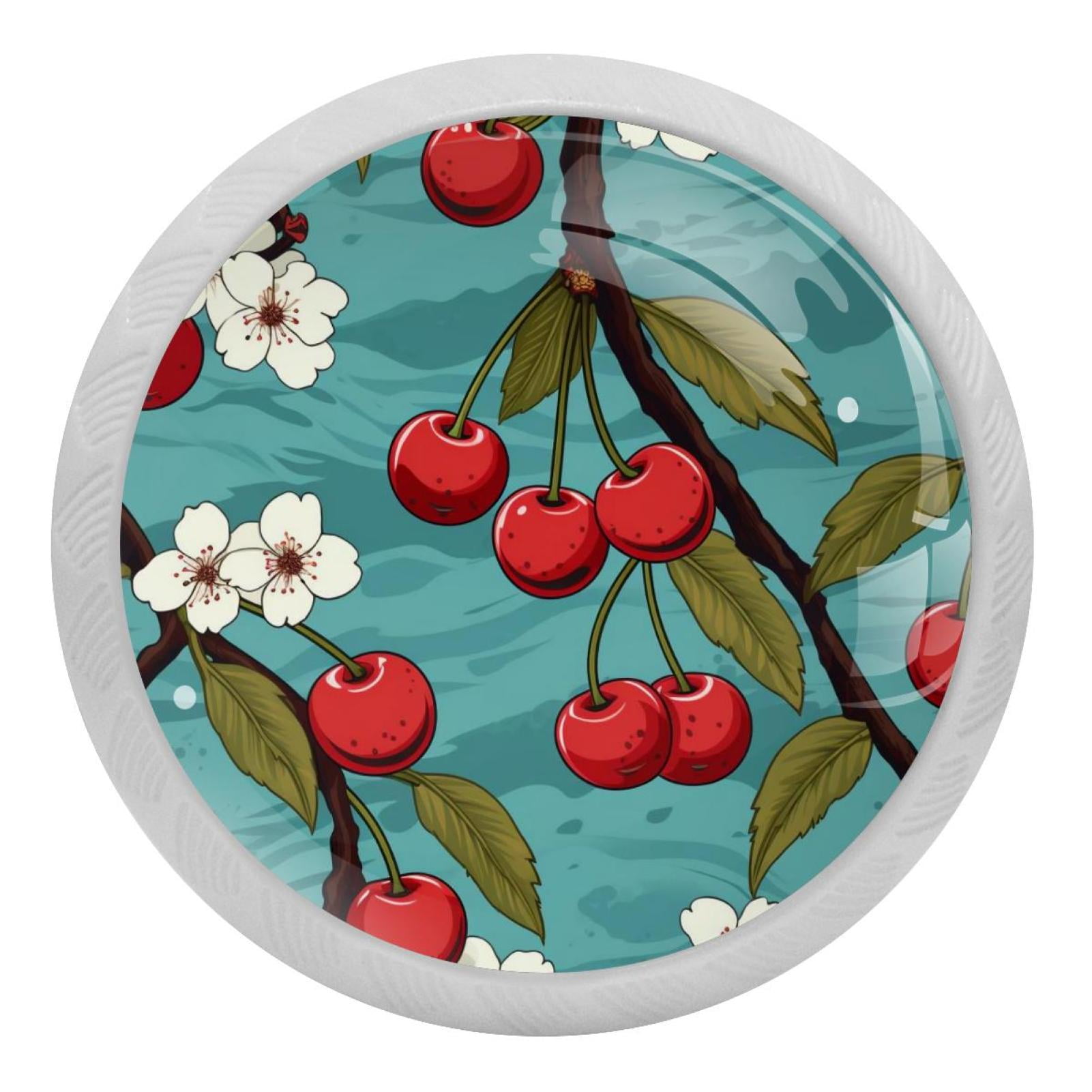 Cherry Fluorescent Drawer Pulls 4-Pack: Glow-in-the-Dark Round Cabinet ...