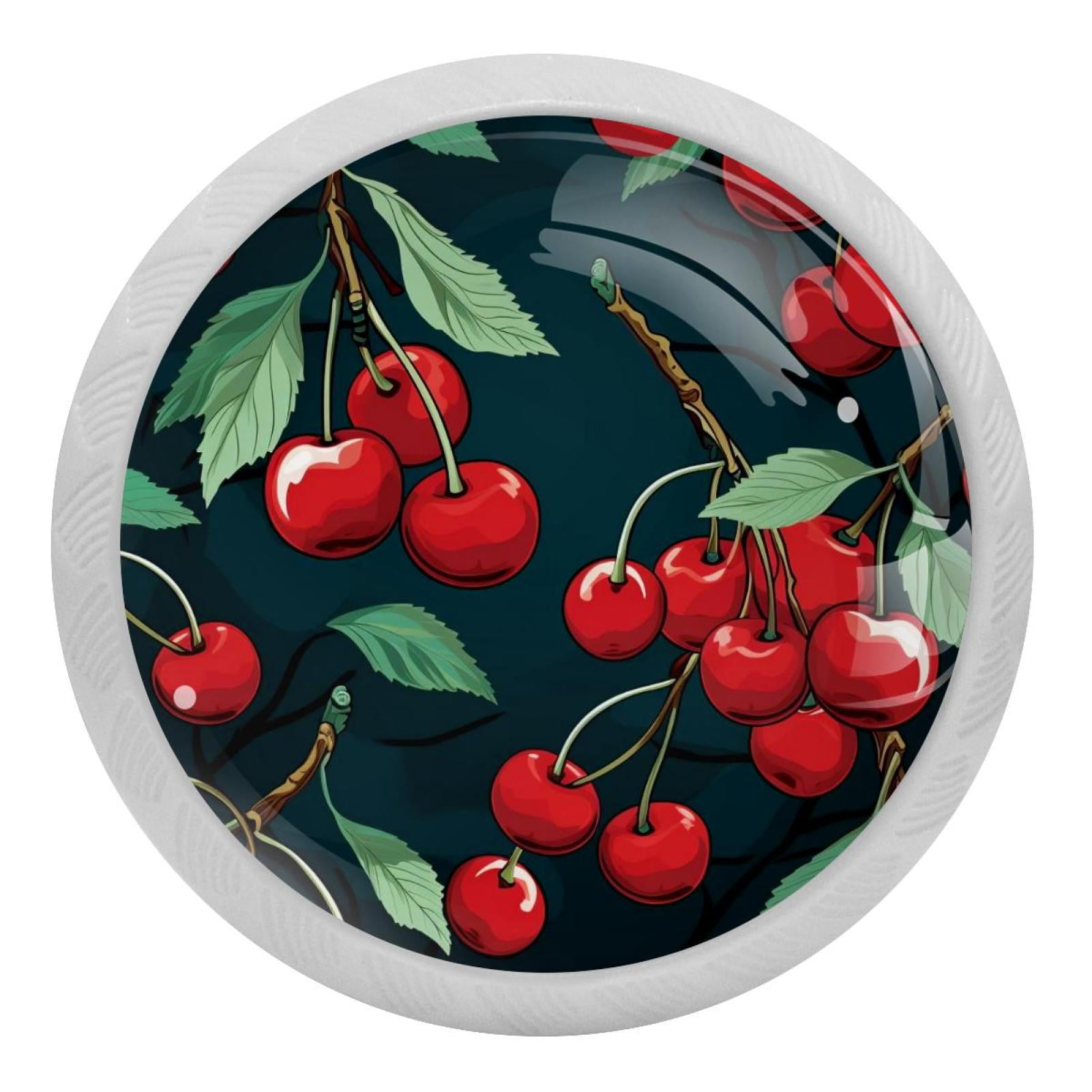 Cherry Fluorescent Drawer Pulls 4-Pack: Glow-in-the-Dark Round Cabinet ...