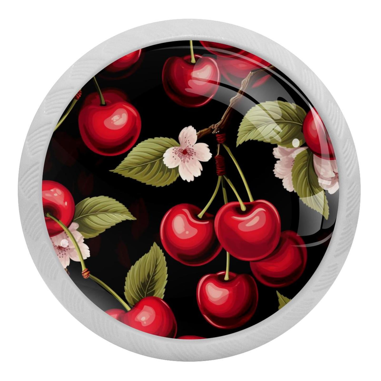 Cherry Fluorescent Drawer Pulls: Round 4-Pack Glow-in-the-Dark Knobs ...