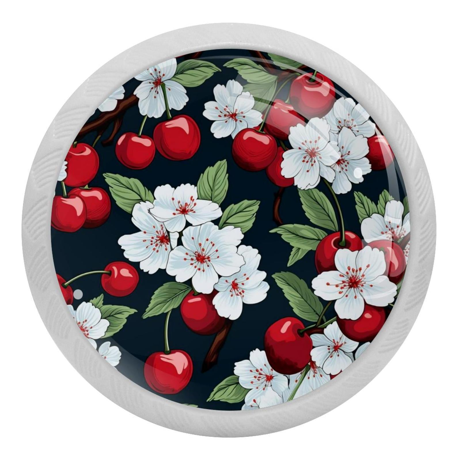 Cherry Fluorescent Drawer Pulls: Round 4-Pack Glow-in-the-Dark Knobs ...