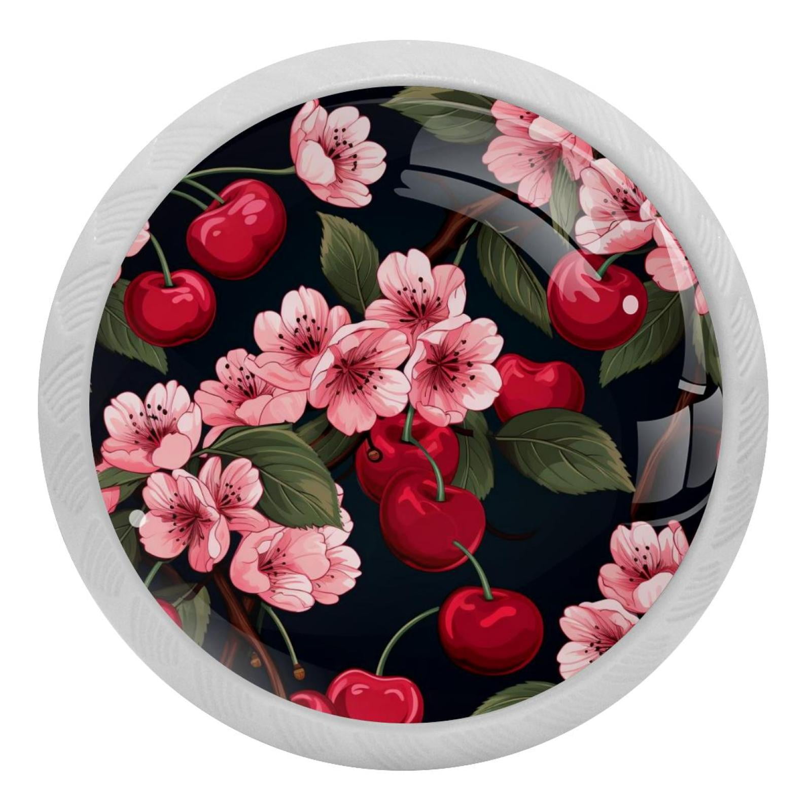 Cherry Fluorescent Drawer Pulls: Round 4-Pack Glow-in-the-Dark Knobs ...