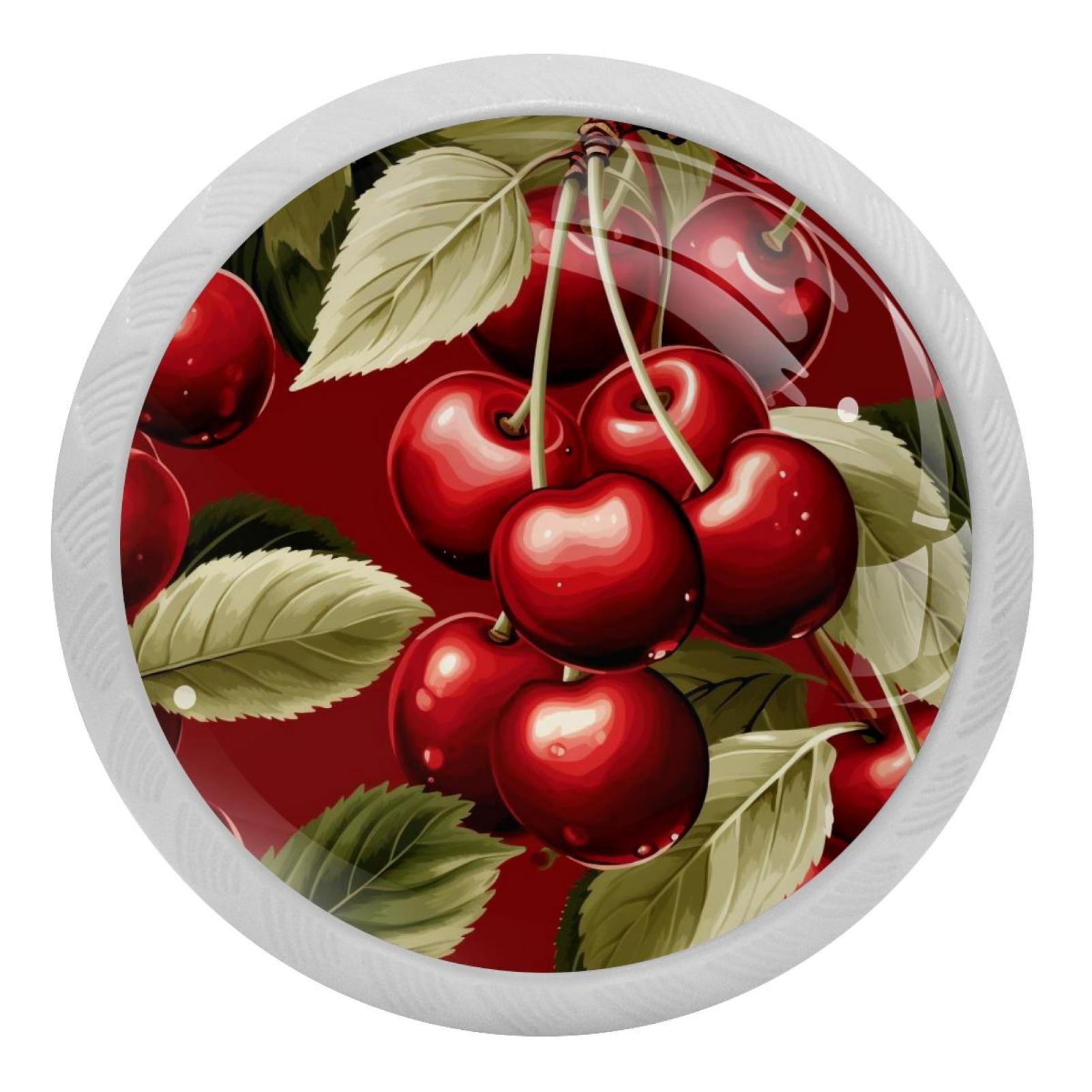 Cherry Fluorescent Drawer Pulls: Round 4-Pack, Glow-in-the-Dark Knobs ...