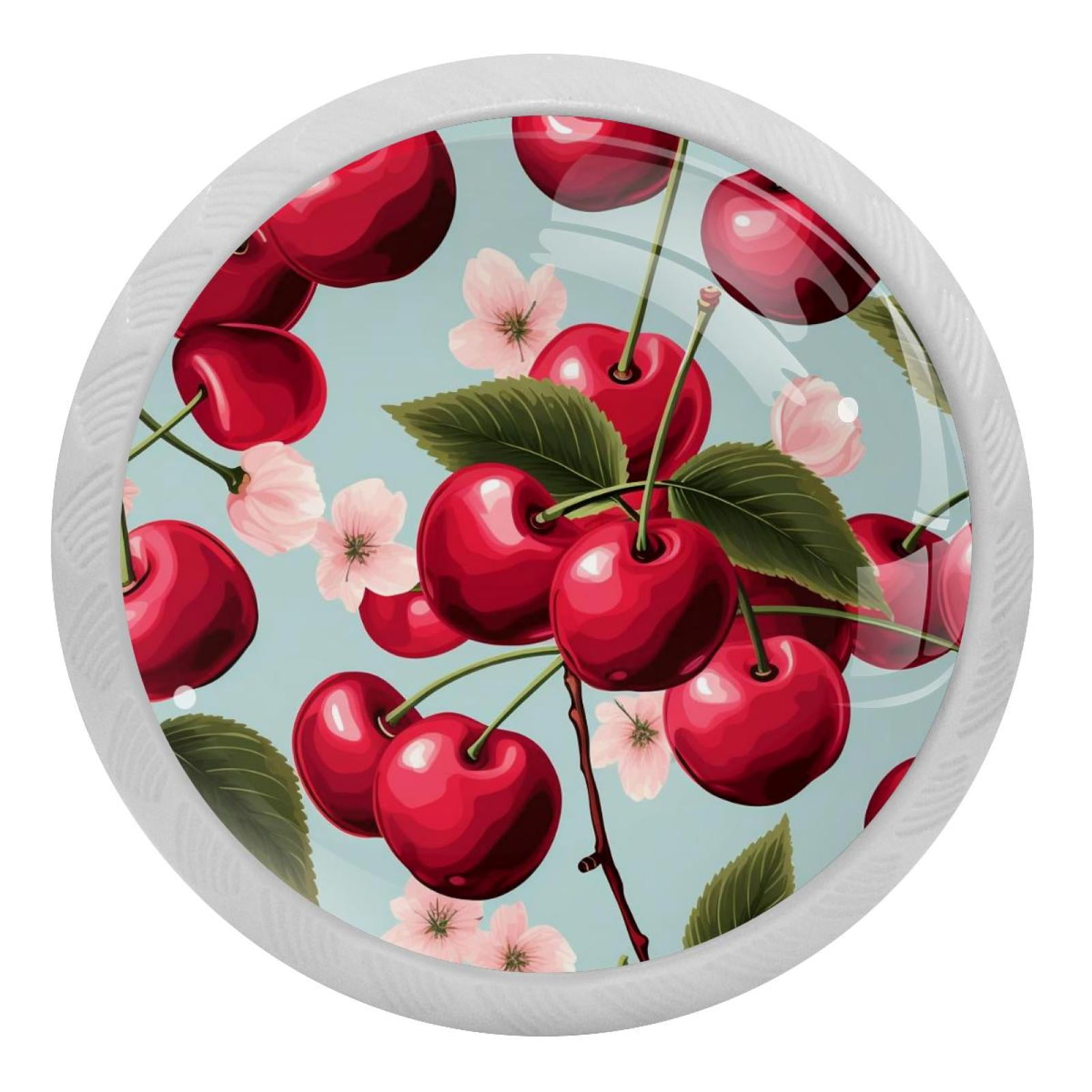 Cherry Fluorescent Drawer Pulls: Round 4-Pack of Glow-in-the-Dark Knobs ...