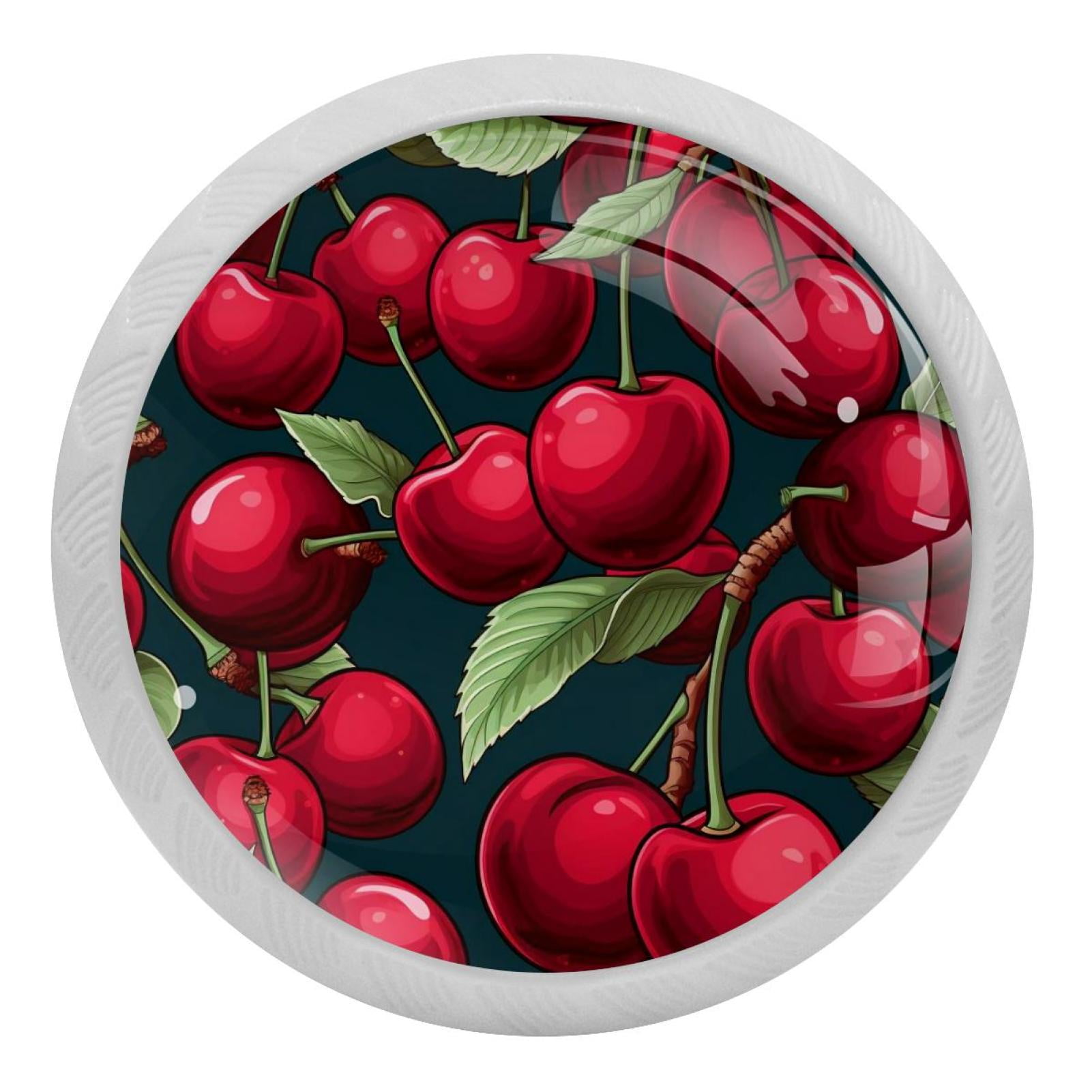 Cherry Fluorescent Drawer Pulls - Round 4-Pack Glow-in-the-Dark Knobs ...