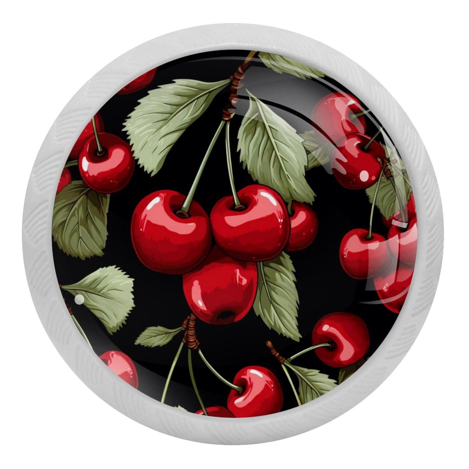 Cherry Fluorescent Drawer Pulls: Round 4-Pack with Glow-in-the-Dark ...