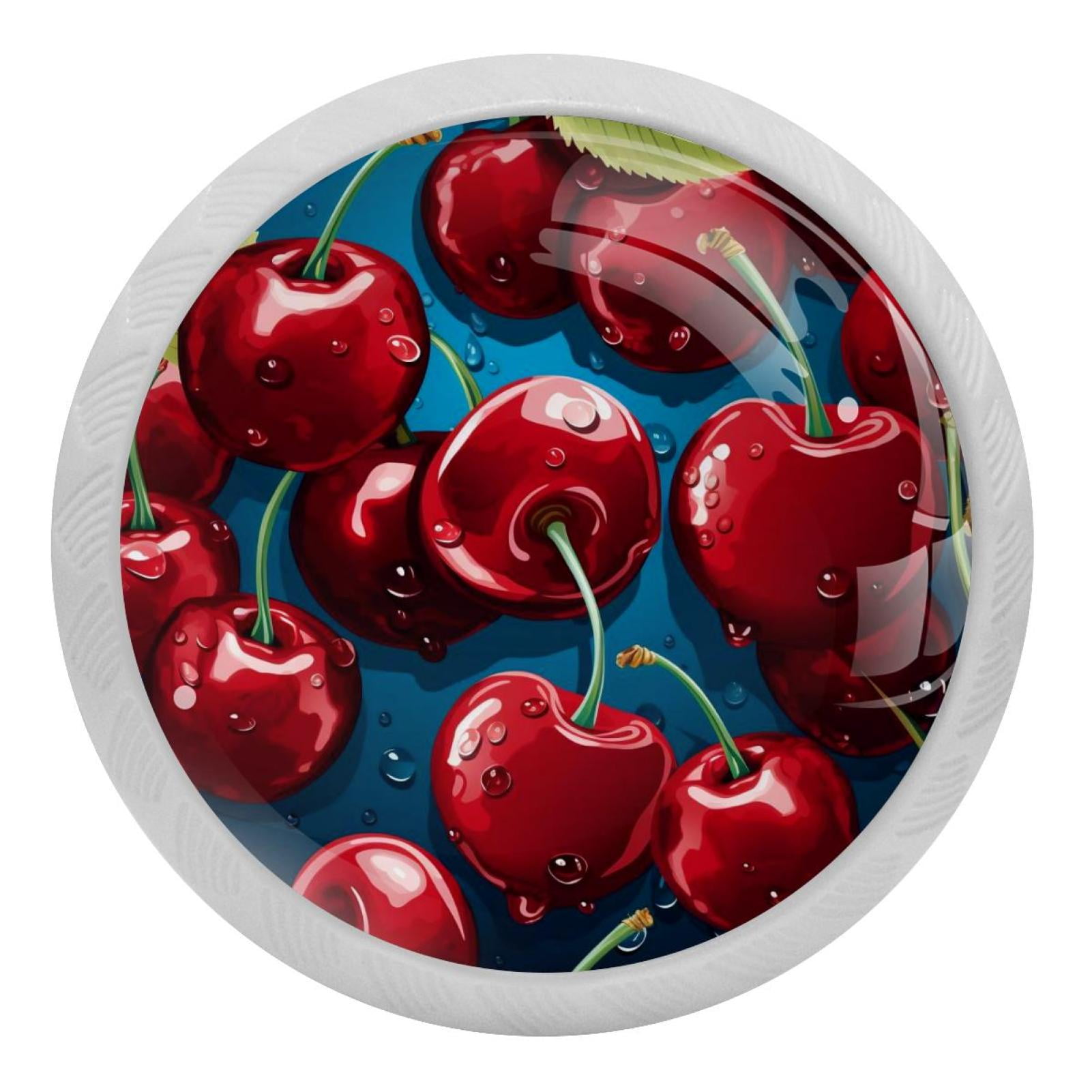 Cherry Fluorescent Drawer Pulls with Screws - Round 4-Pack: Glow-in-the ...