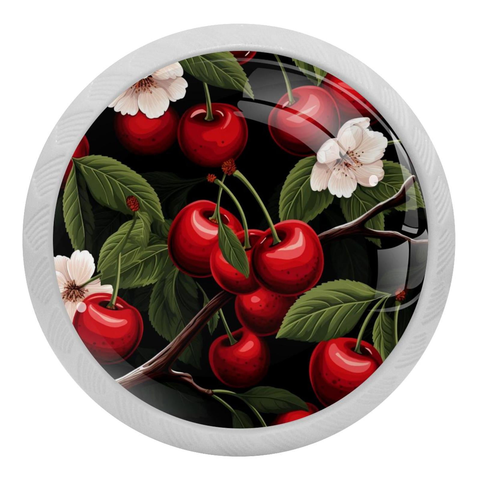 Cherry Fluorescent Drawer Pulls with Screws - Round 4-Pack: Glow-in-the ...