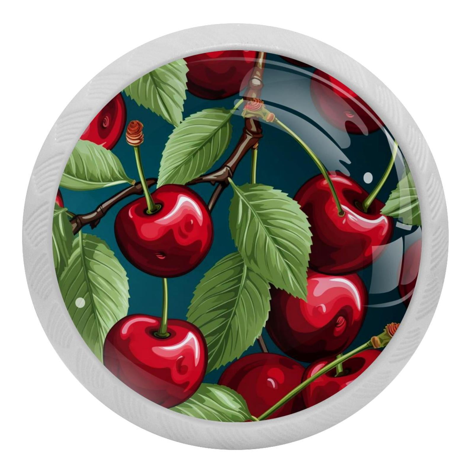 Cherry Fluorescent Drawer Pulls with Screws: Round 4-Pack, Glow-in-the ...