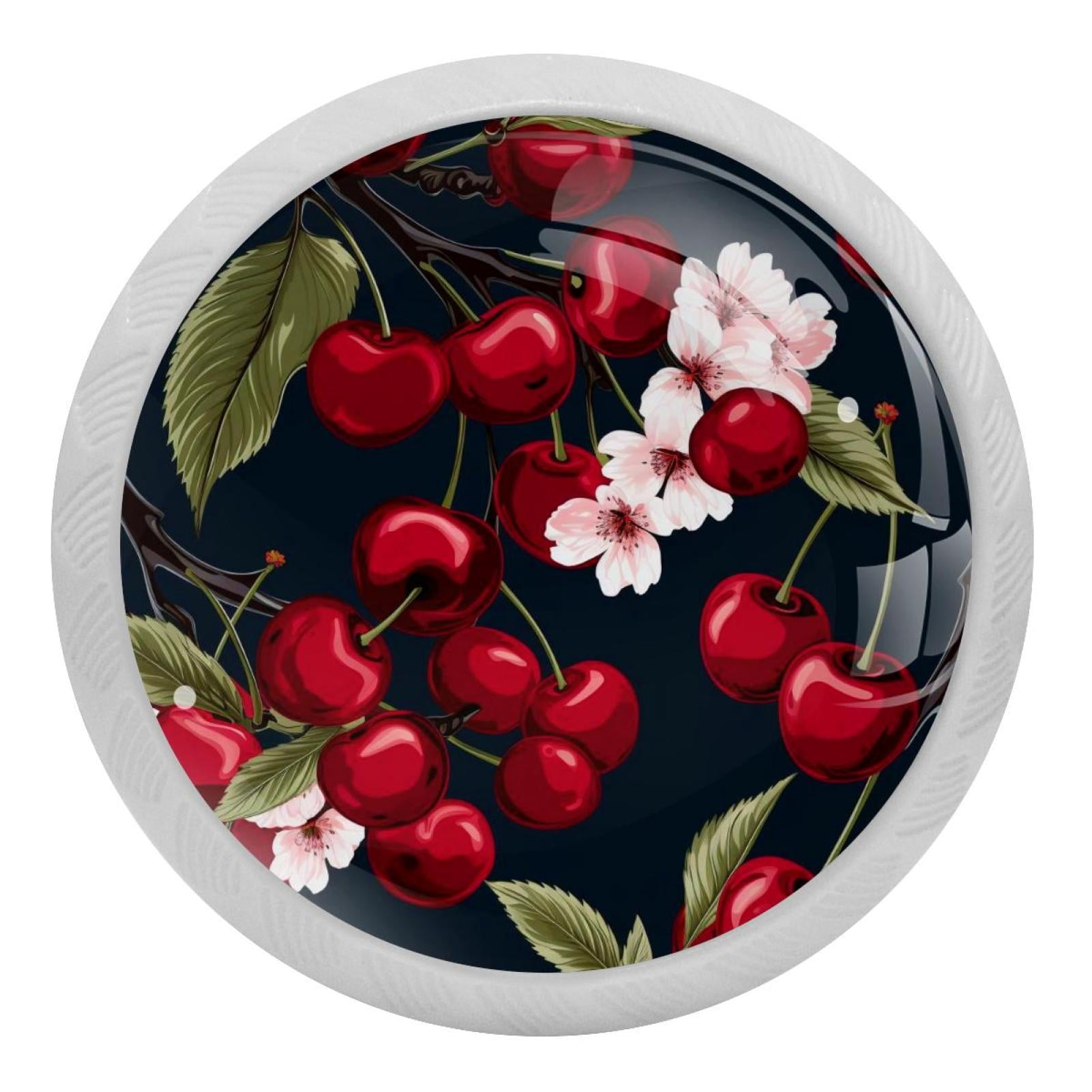 Cherry Fluorescent Drawer Pulls with Screws – Round 4-Pack, Glow-in-the ...