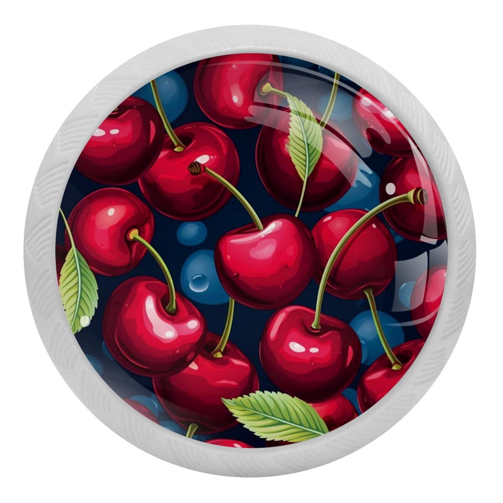 Cherry Fluorescent Drawer Pulls with Screws, Round 4-Pack, Glow-in-the ...