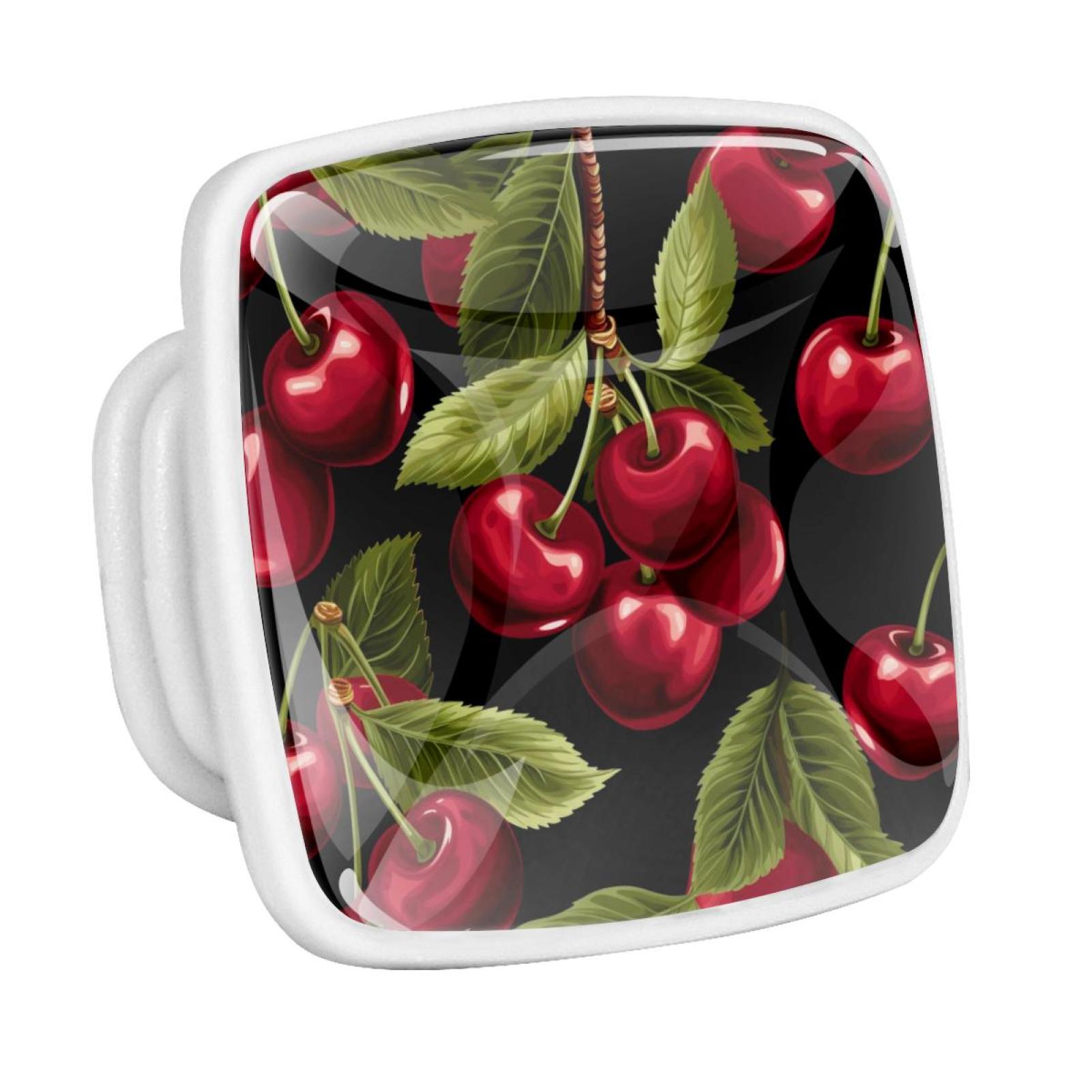 Cherry Fluorescent Drawer Pulls with Screws Square 4-Pack Glow Dark ...