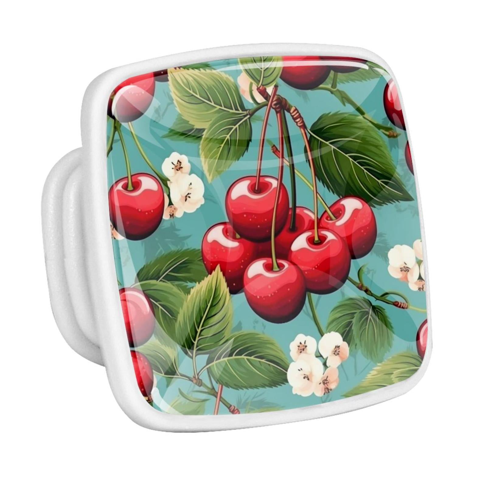 Cherry Fluorescent Drawer Pulls with Screws Square 4-Pack Glow Dark ...