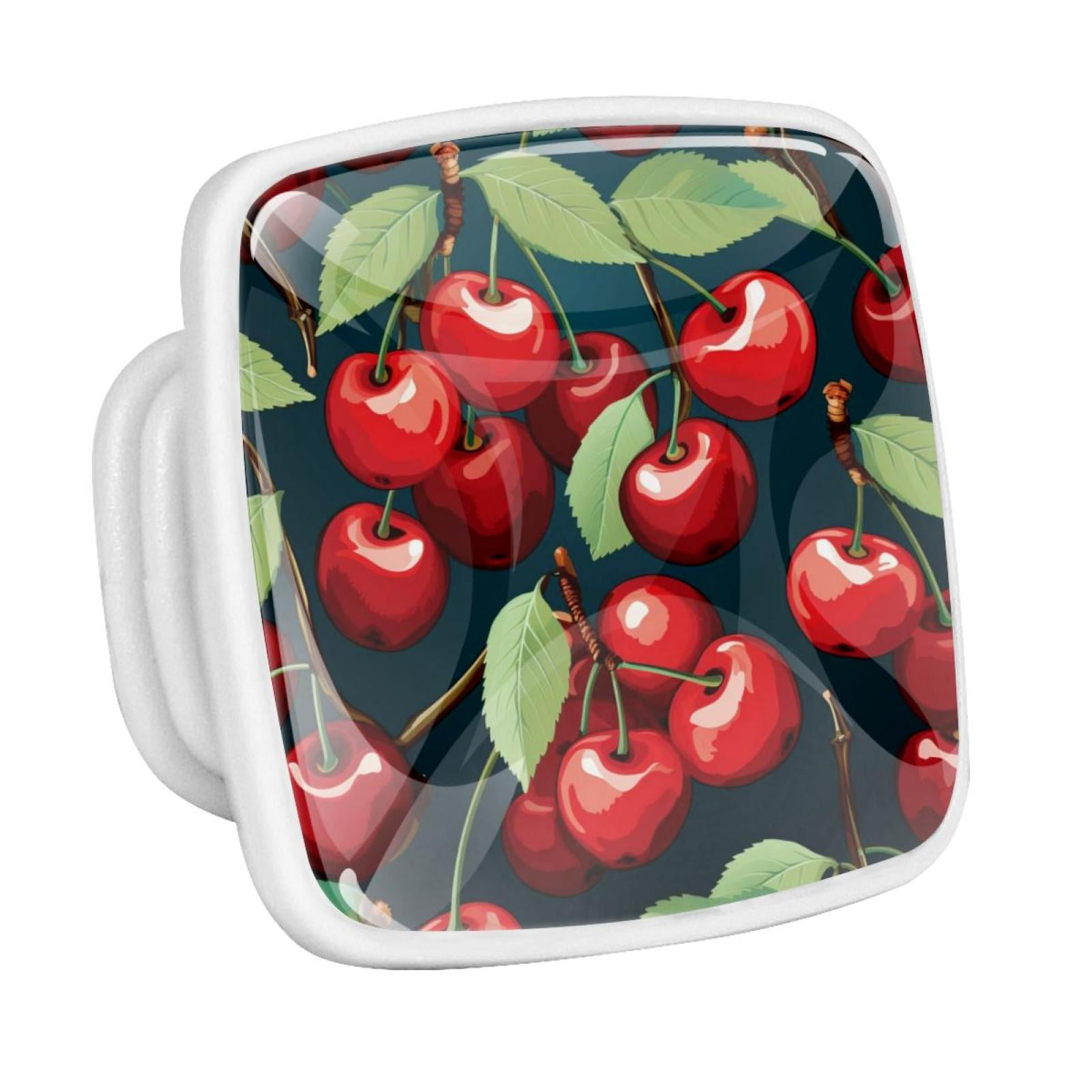 Cherry Fluorescent Drawer Pulls with Screws Square 4-Pack Glow Dark ...