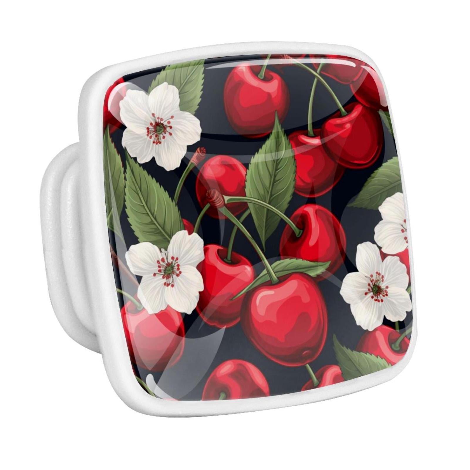 Cherry Fluorescent Drawer Pulls with Screws Square 4-Pack Glow Dark ...