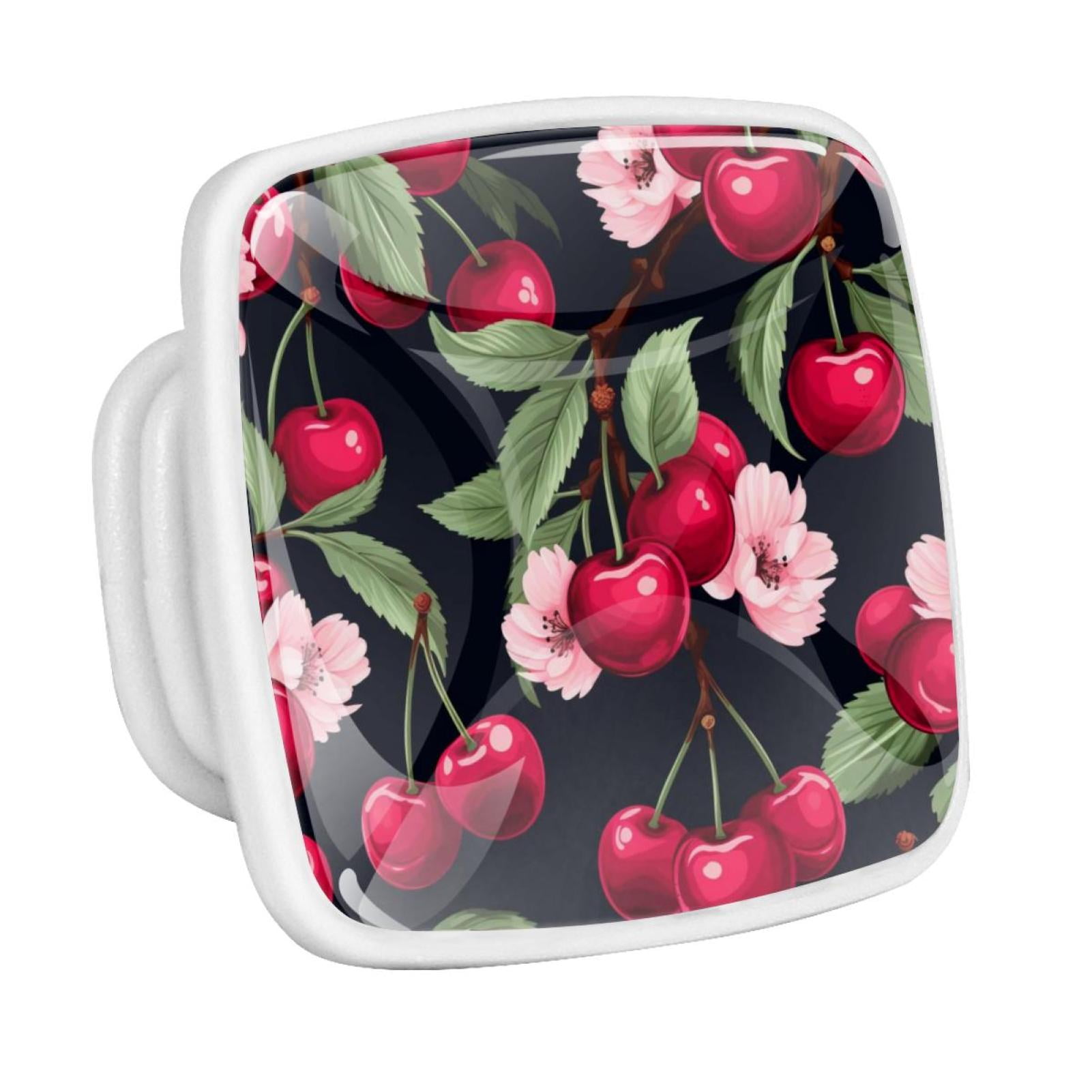 Cherry Fluorescent Drawer Pulls with Screws Square 4-Pack Glow Dark ...