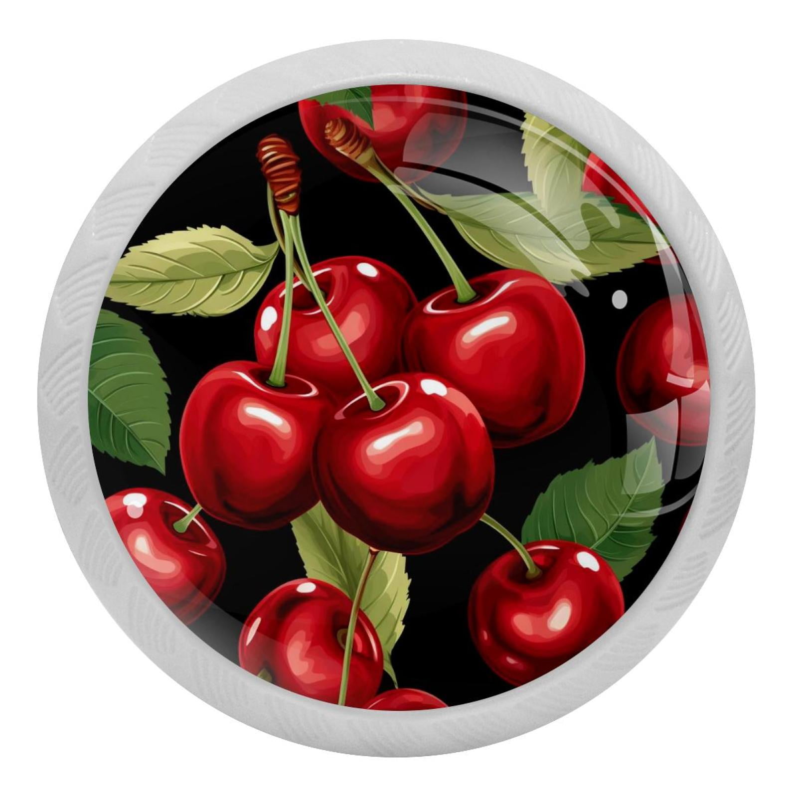 Cherry Fluorescent Drawer Pulls with Screws: Round 4-Pack, Glow-in-the ...