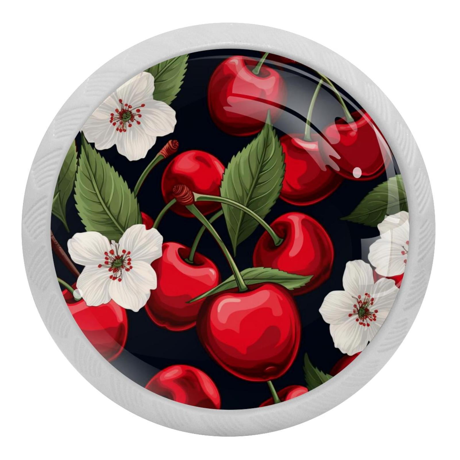 Cherry Fluorescent Drawer Pulls with Screws: Round 4-Pack Glow-in-the ...