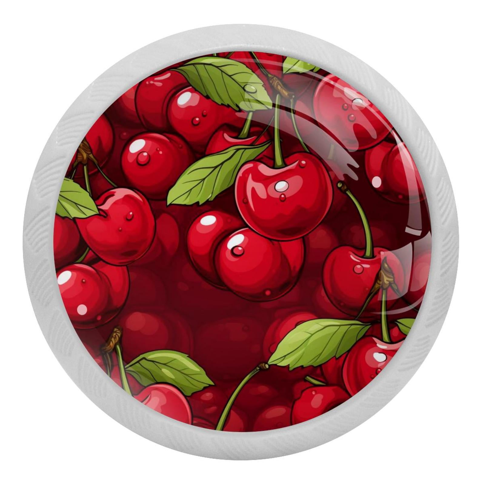 Cherry Fluorescent Drawer Pulls with Screws, Round 4-Pack, Glow-in-the ...