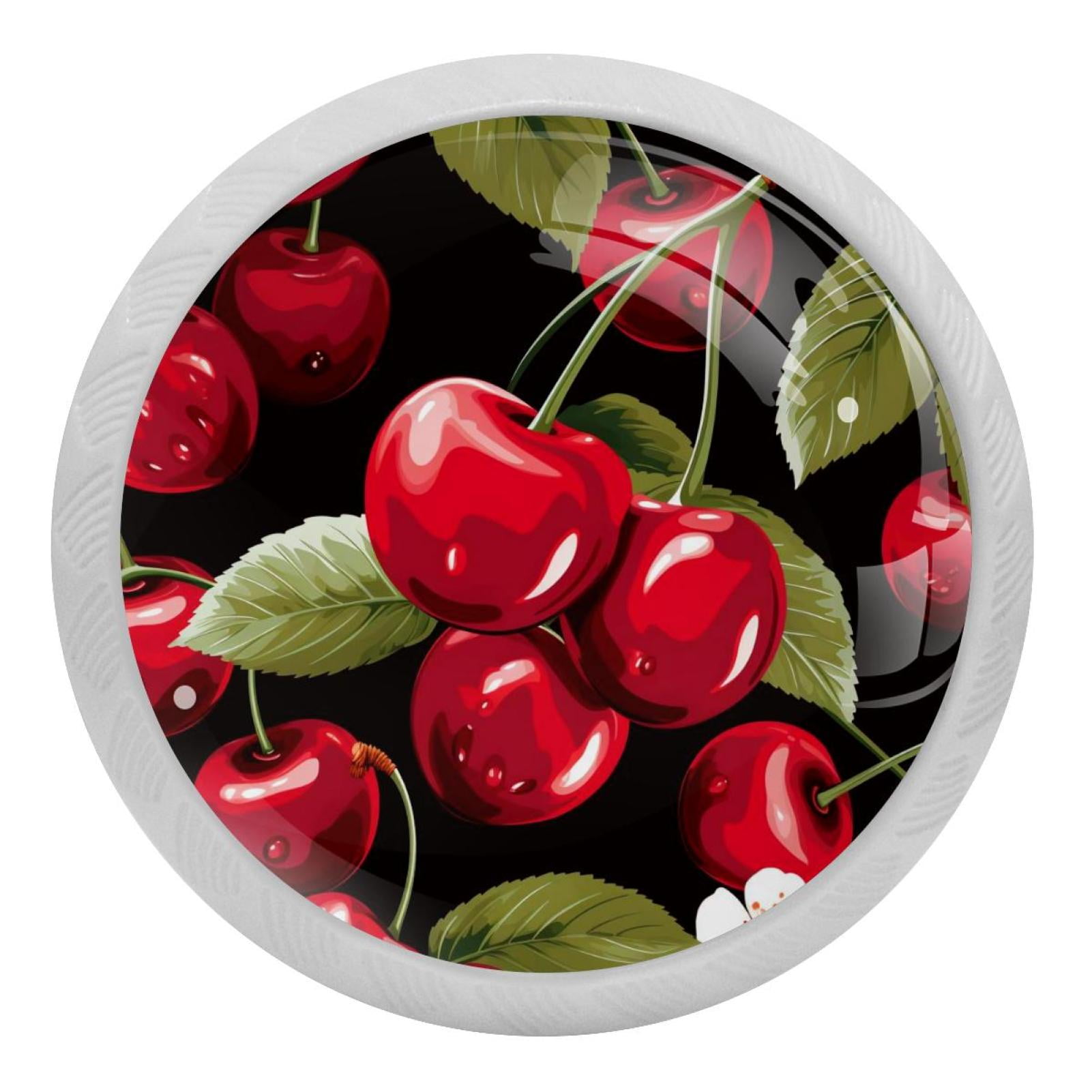 Cherry Fluorescent Drawer Pulls with Screws: Round 4-Pack Glow-in-the ...