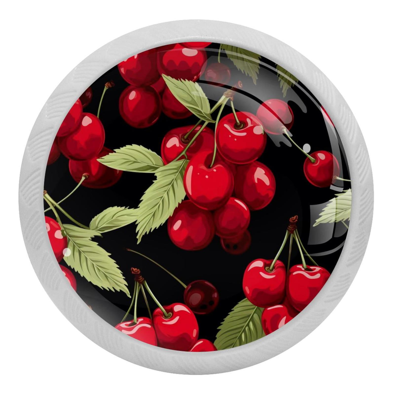 Cherry Fluorescent Drawer Pulls with Screws: Round 4-Pack, Glow-in-the ...