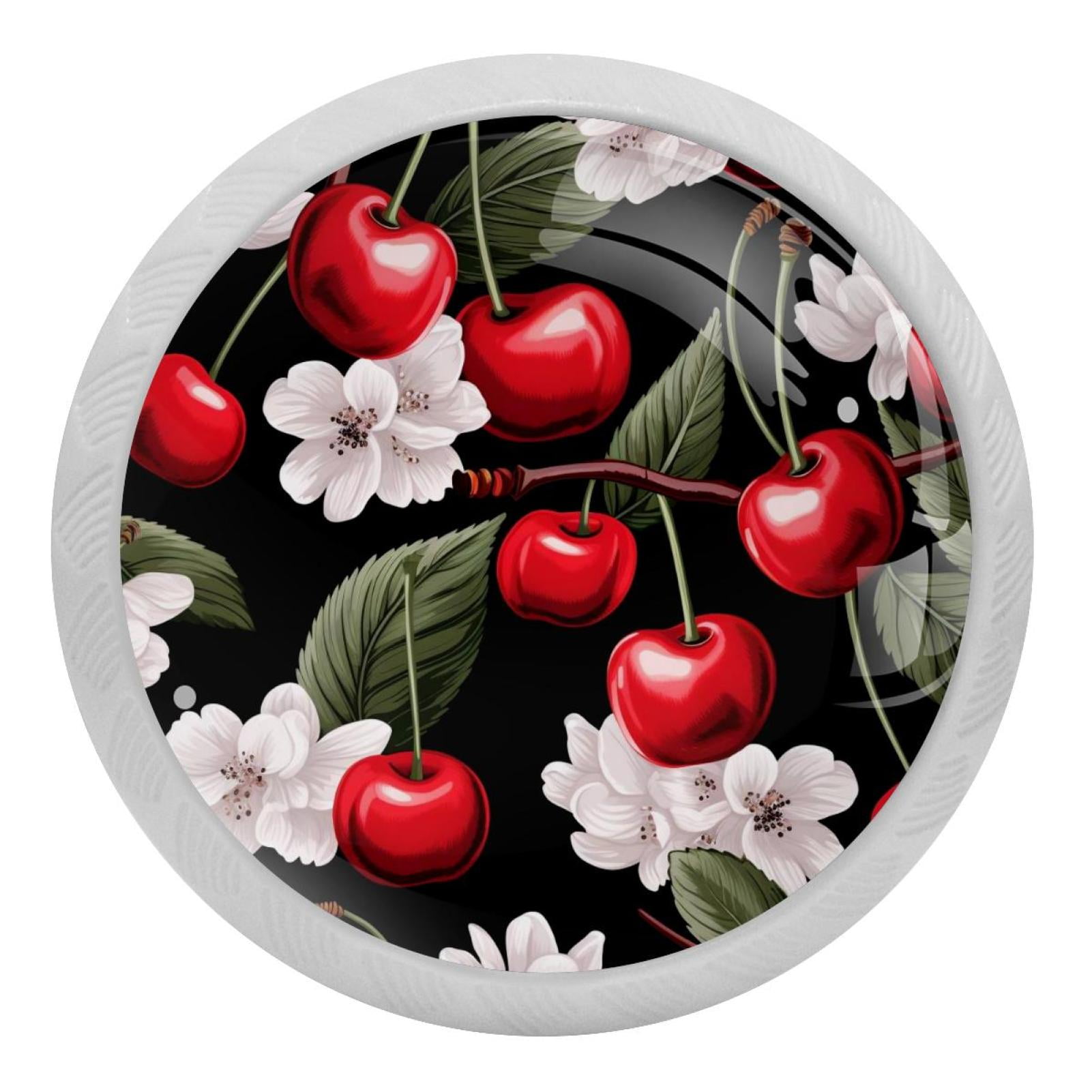 Cherry Fluorescent Drawer Pulls with Screws: Round 4-Pack, Glow-in-the ...