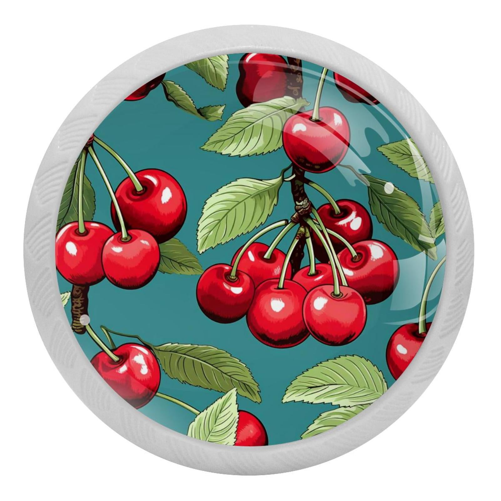 Cherry Fluorescent Drawer Pulls with Screws: Round 4-Pack Glow-in-the ...