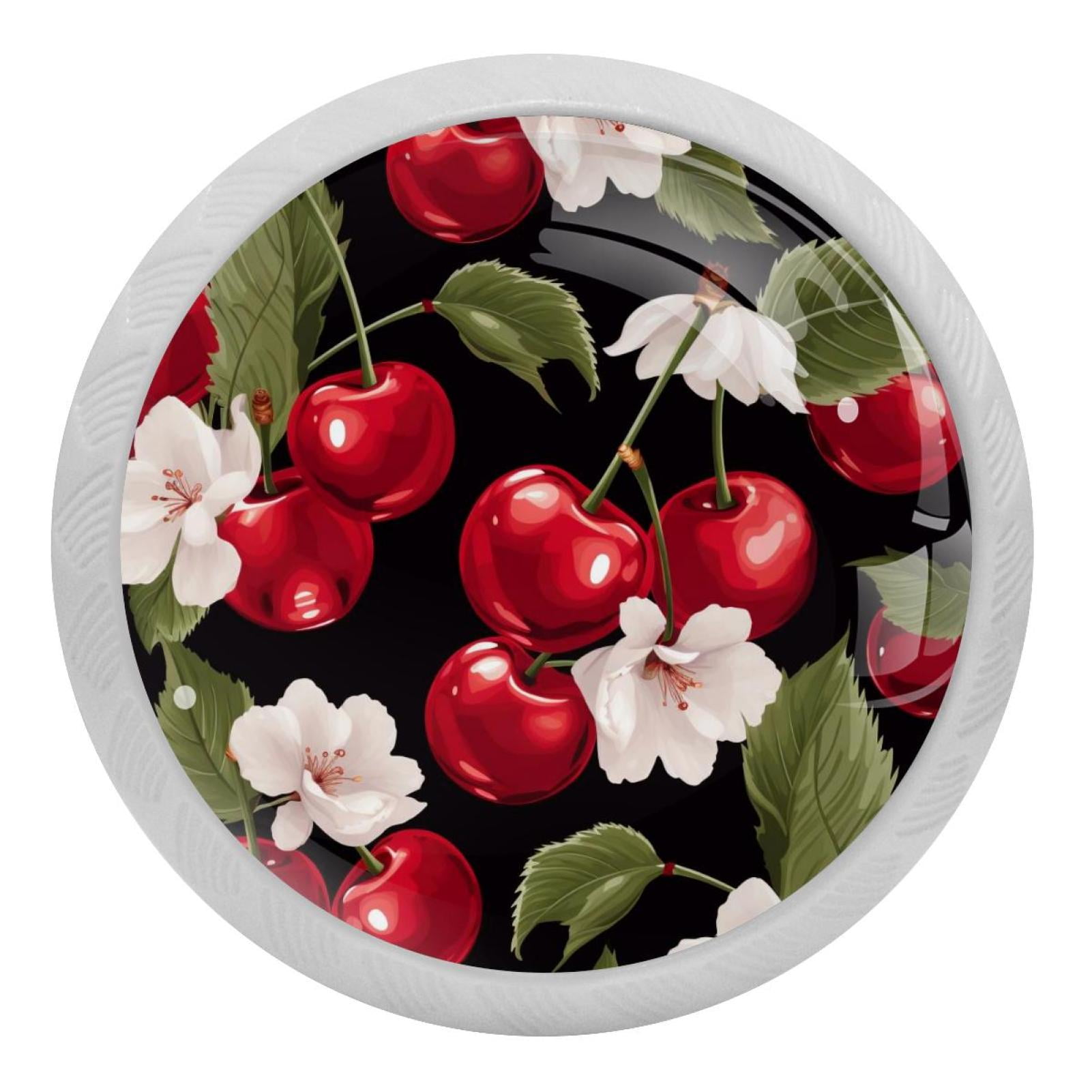 Cherry Fluorescent Drawer Pulls with Screws: Round 4-Pack Glow-in-the ...