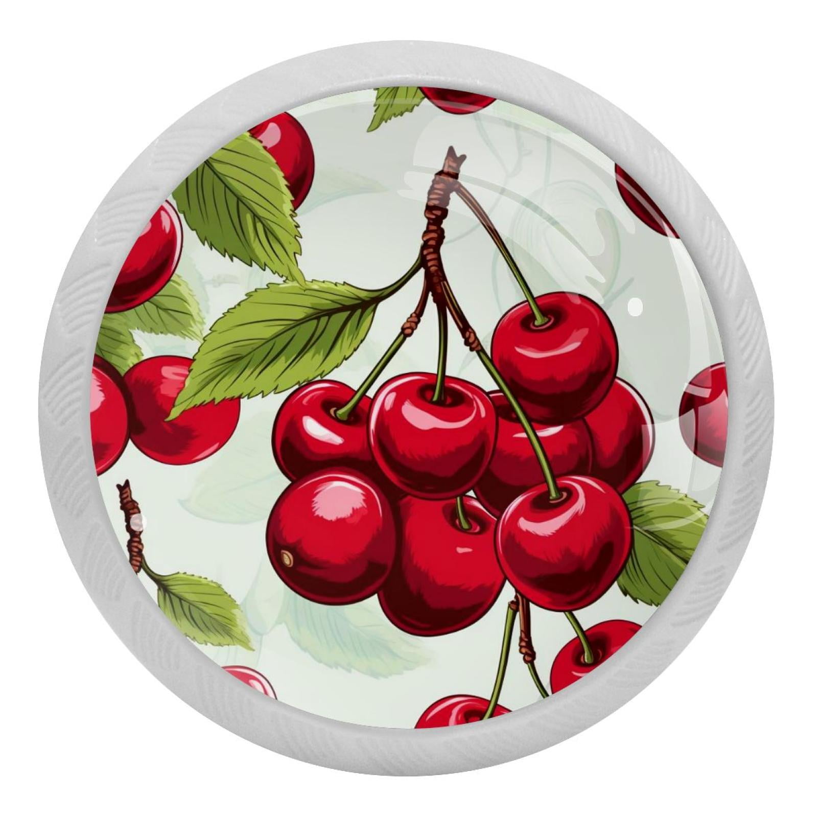 Cherry Fluorescent Drawer Pulls with Screws: Round 4-Pack - Glow-in-the ...