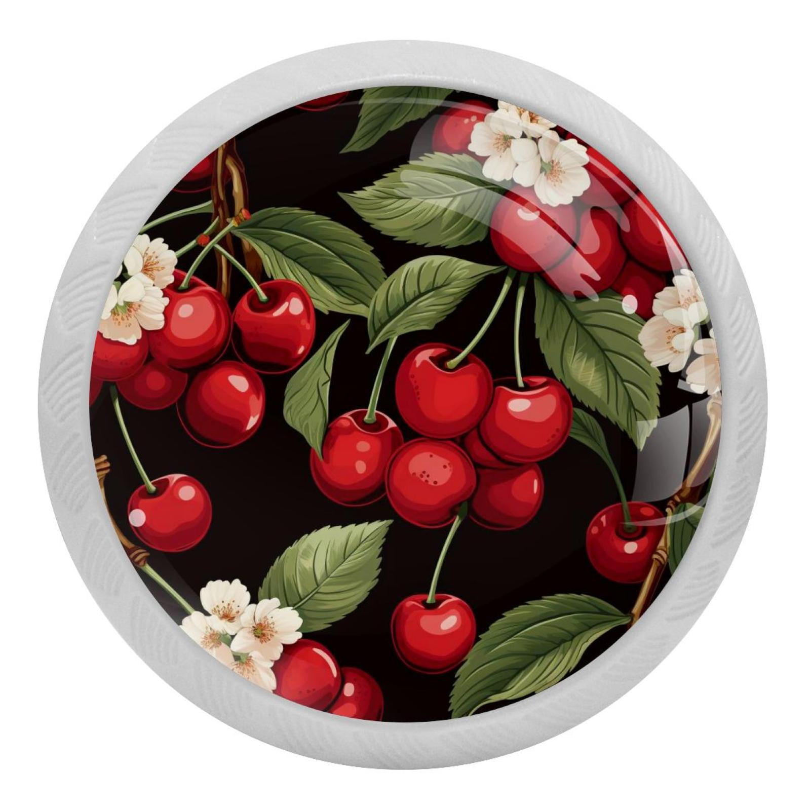 Cherry Fluorescent Drawer Pulls with Screws - Round 4-Pack, Glow-in-the ...