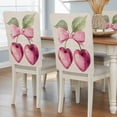 Cherry Fruit Chair Back Covers, Spring Botanicals Bow Idyllic Country ...
