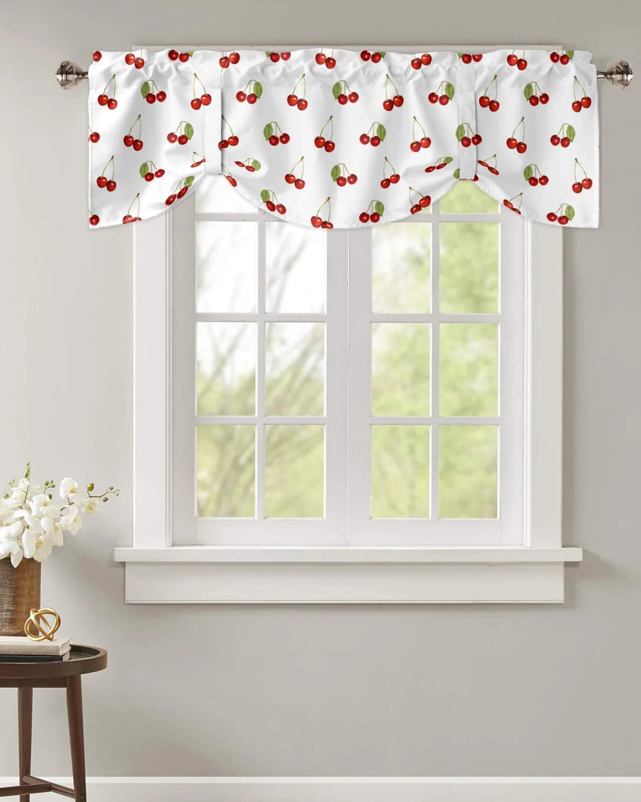Cherry Fruit Retro Kitchen Curtains Balcony Adjustable Blinds Small ...